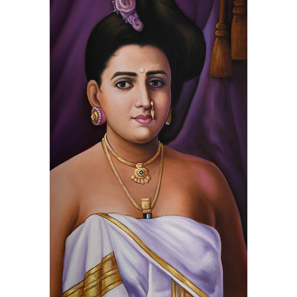 Kerala Beauty Raja Ravi Verma Reproduction 3'x2' - Arts & Crafts